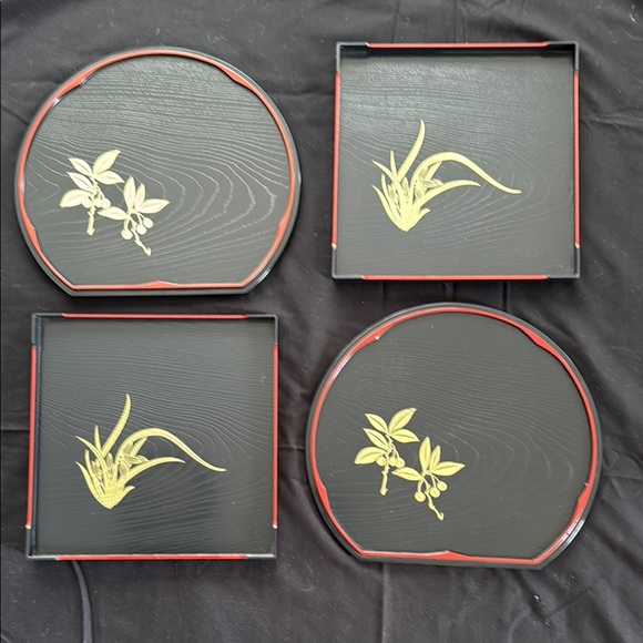 Dining | Set Of Japan Made Tea Trays Euc | Poshmark